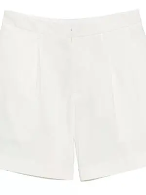 DONDUP Pleated Turn-up Shorts - White