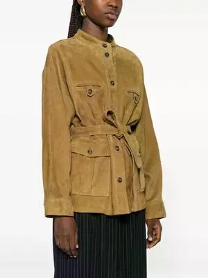 YVES SALOMON Belted Suede Jacket