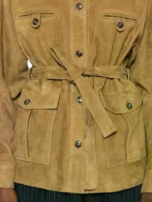 YVES SALOMON Belted Suede Jacket