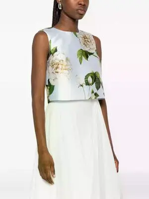 LUNATICA MILANO Floral-print Cropped Blouse