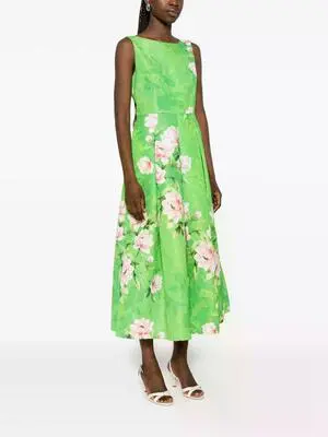 LUNATICA MILANO Floral-print Jacquard Midi Dress