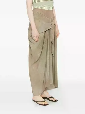 Ermanno Scervino Knotted Draped Maxi Skirt