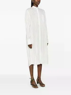 TOTEME Striped Shirt Dress - White