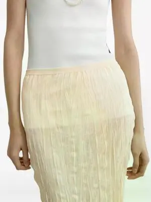 TOTEME Crinkled Midi Skirt - Neutrals