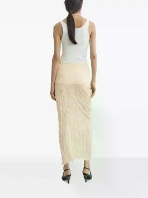 TOTEME Crinkled Midi Skirt - Neutrals