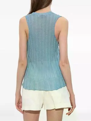 AKEP Ribbed-knit Sleeveless Top