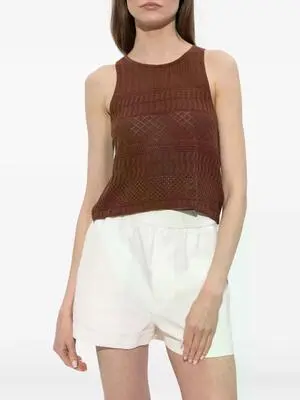AKEP Open-knit Sleeveless Top