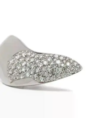 RAINBOW K Large Shark Diamond Earring - Silver