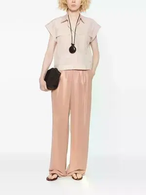 Peserico Metallic-effect Wide-leg Trousers