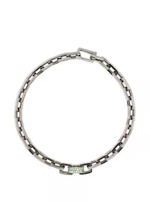 Shay Chain Garnet Bracelet - Silver