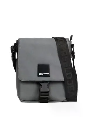 Karl Lagerfeld Logo-plaque Messenger Bag - Grey