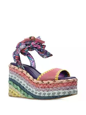 Kurt Geiger Chelsea Scarf Wedge Sandals