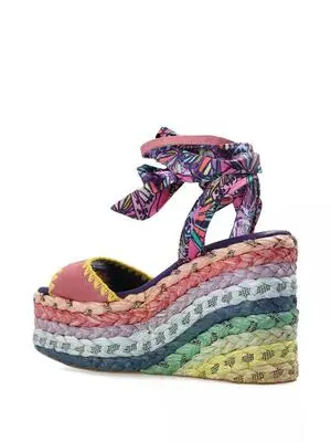 Kurt Geiger Chelsea Scarf Wedge Sandals