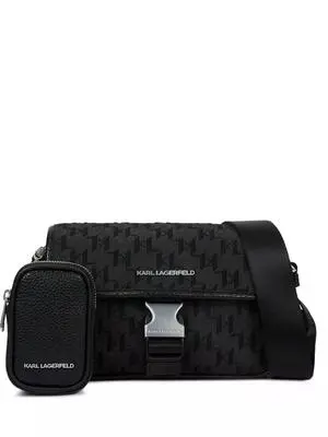 Karl Lagerfeld K/monogram Messenger Bag - Black
