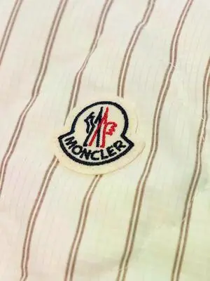 Moncler Aussa Pinstriped Quilted Gilet - Neutrals