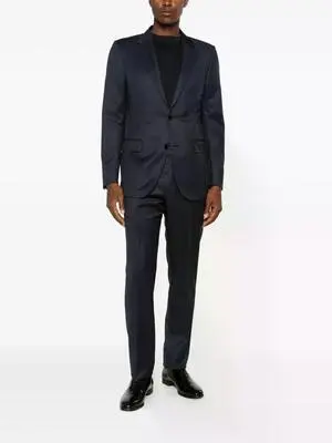 Zegna Single-breasted Wool Suit - Blue