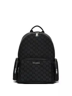 Karl Lagerfeld K/monogram Jacquard Backpack - Black