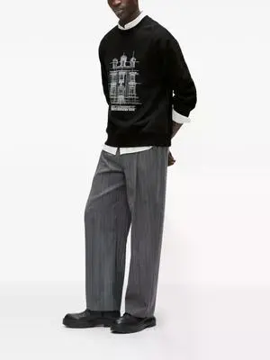 Karl Lagerfeld Rue St-guillaume Printed Sweatshirt - Black