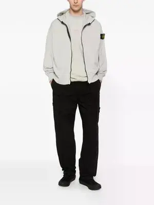 Stone Island Compass-patch Zip-up Hoodie