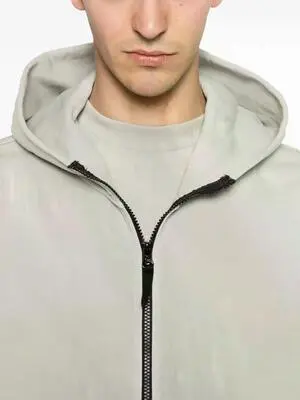 Stone Island Compass-patch Zip-up Hoodie