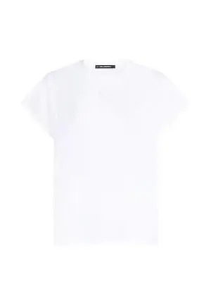 Karl Lagerfeld Embroidered-logo T-shirt - White