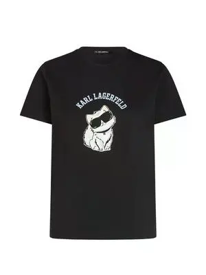 Karl Lagerfeld Ikon Choupette T-shirt - Black