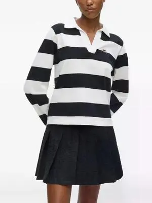 Karl Lagerfeld Ikonik Striped Long-sleeve T-shirt - Black