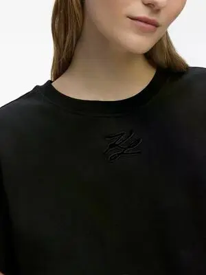 Karl Lagerfeld Logo-embroidered T-shirt