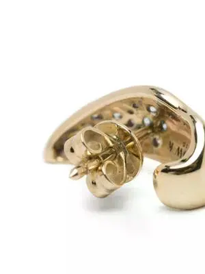 RAINBOW K Shark-tooth Diamond Earring - Gold
