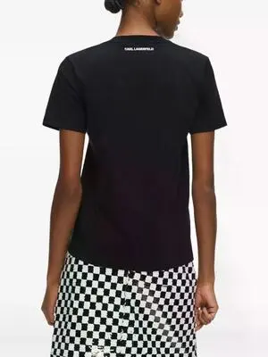 Karl Lagerfeld Cotton Portrait Print T-shirt