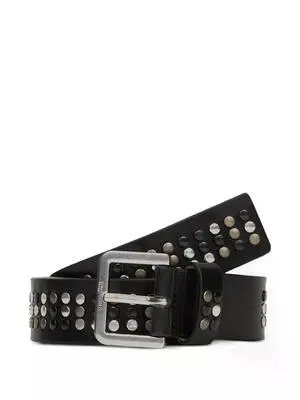KARL LAGERFELD Stud-Embellished Leather Belt