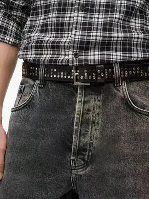 Karl Lagerfeld Stud-embellished Leather Belt