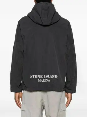 Stone Island Drawstring-hem Hooded Jacket - Grey