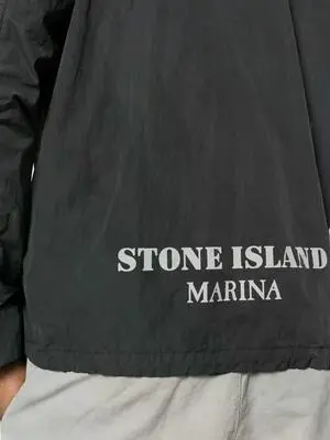 Stone Island Drawstring-hem Hooded Jacket - Grey