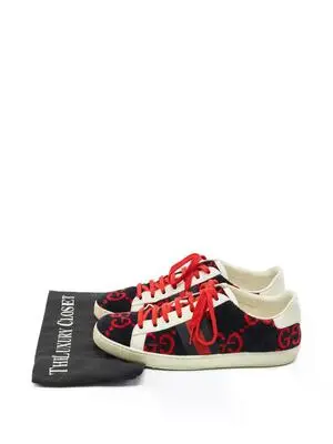 Gucci Ace Fabric And Leather Trainers - Blue