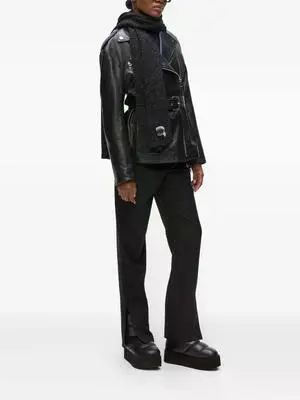 Karl Lagerfeld Ikon Rhinestone-logo Scarf - Black