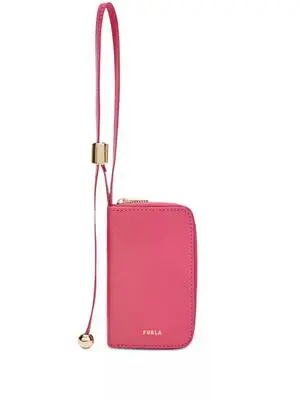 Furla Logo-detail Key Case - Pink