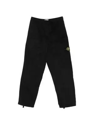 Stone Island Black Wash Bottoms For Men
