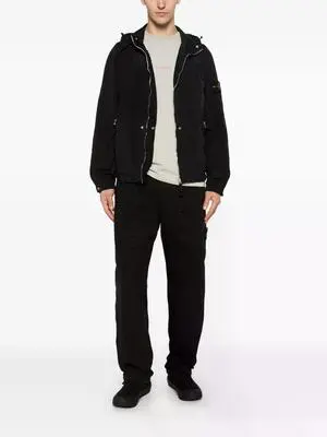 Stone Island Compass-patch Hooded Jacket - Black