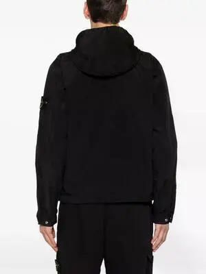 Stone Island Compass-patch Hooded Jacket - Black