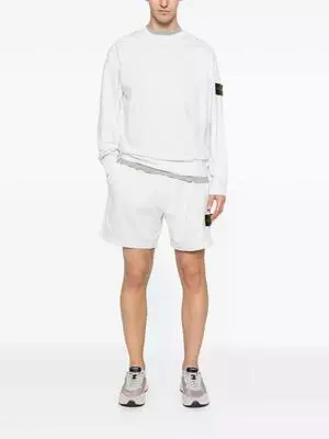 Stone Island Compass-patch Shorts - Blue