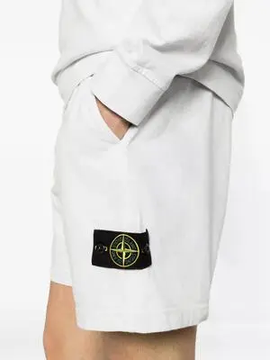 Stone Island Compass-patch Shorts - Blue