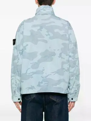 Stone Island Camouflage-print Jacket - Blue