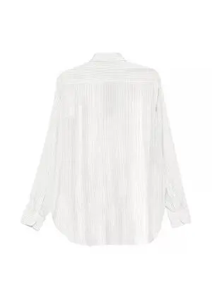 PETAR PETROV Striped Curved-hem Shirt