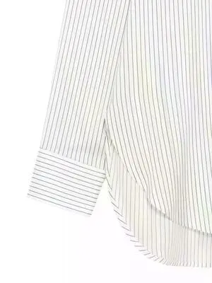 PETAR PETROV Striped Curved-hem Shirt
