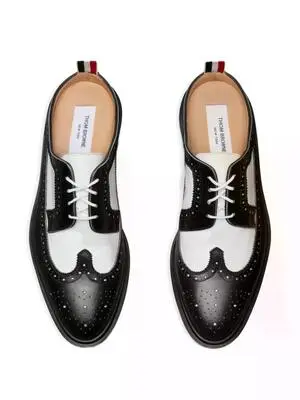 Thom Browne Box Calf Rubber Sole Longwing Brogue Mules