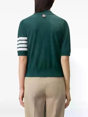 Thom Browne 4-bar Wool Polo Shirt - Green