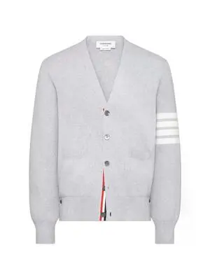 Thom Browne 4-bar Milano Stitch Cardigan - Grey
