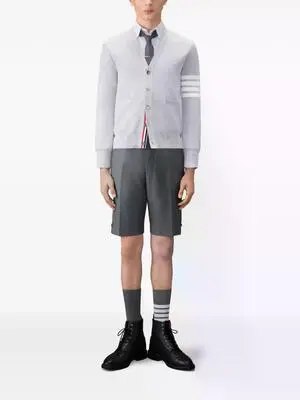 Thom Browne 4-bar Milano Stitch Cardigan - Grey