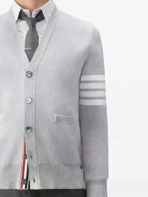 Thom Browne 4-bar Milano Stitch Cardigan - Grey